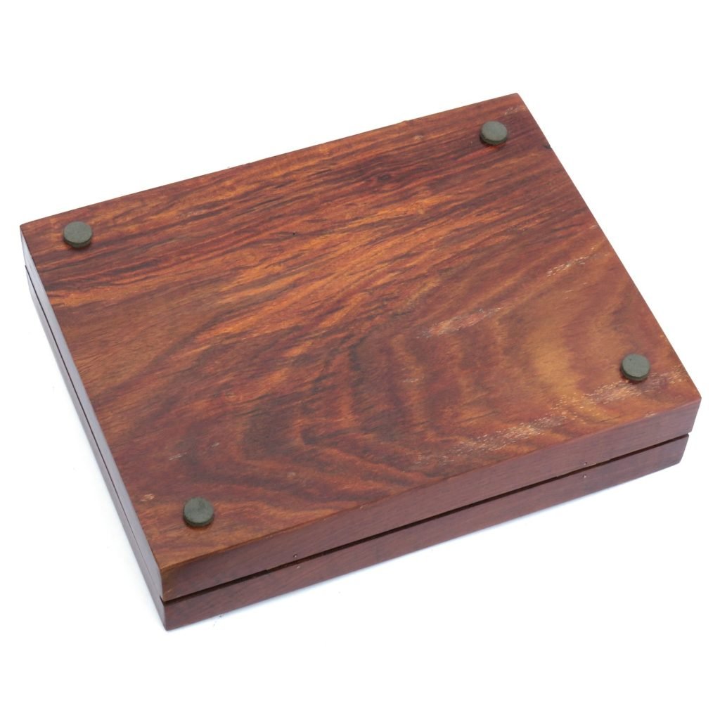 Woodino Sheesham Wood Spice Box II Dry Fruits Storage Box With Glaas ...